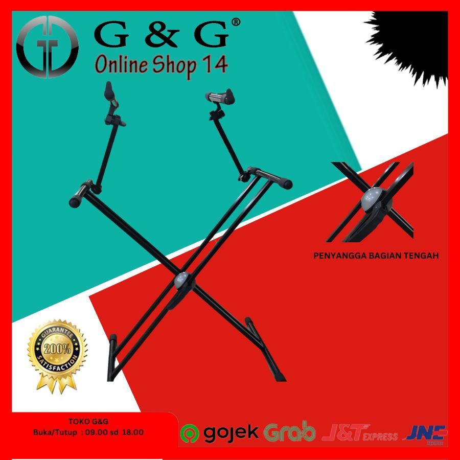 Jual Stand Keyboard AUDIOONE MS-036 Stand Keyboard Double Silang Susun ...