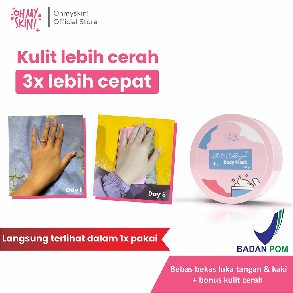 Jual MFI - Oh My Skin! Gluta Collagen Body Mask | Masker Pemutih Tubuh ...