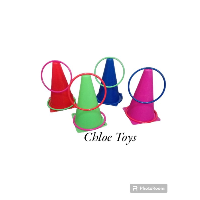 Jual cone ring throw toys / mainan anak lempar cincin kerucut rintangan ...