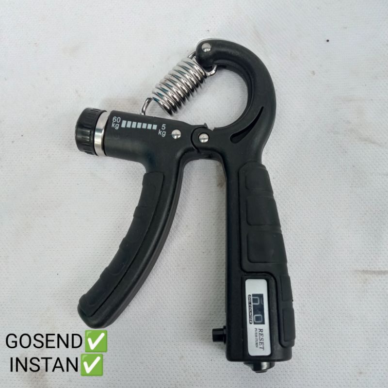 Jual Hand grip adjustable 5-60kg digital Handgrip bisa atur berat 5 ...