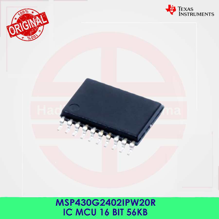 Jual MSP430G2402IPW20R IC Ultra Low Power Microcontroller 16 BIT 56KB ...