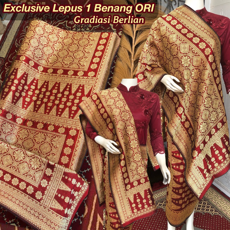 Jual SUPER MEWAH Exclusive Songket Lepus Berlian Gradiasi ORI Grade A TERLARIS Songket Tenun ...