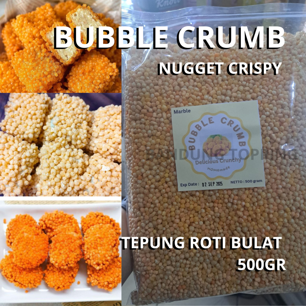 Jual Bubble Crumb Crispy Nugget / Naget Tepung Roti Bulat 500 gram ...