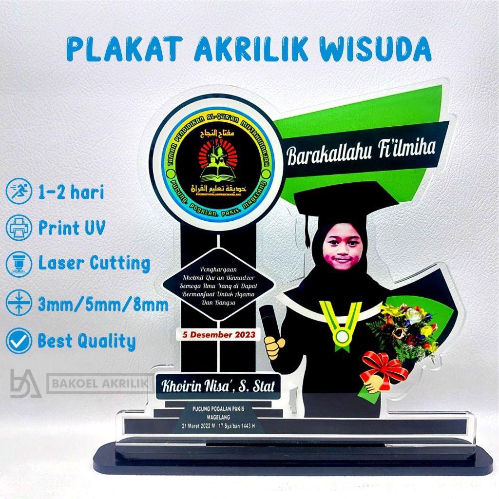 Jual PLAKAT UV WISUDA | plakat akrilik wisuda | plakat custom ...