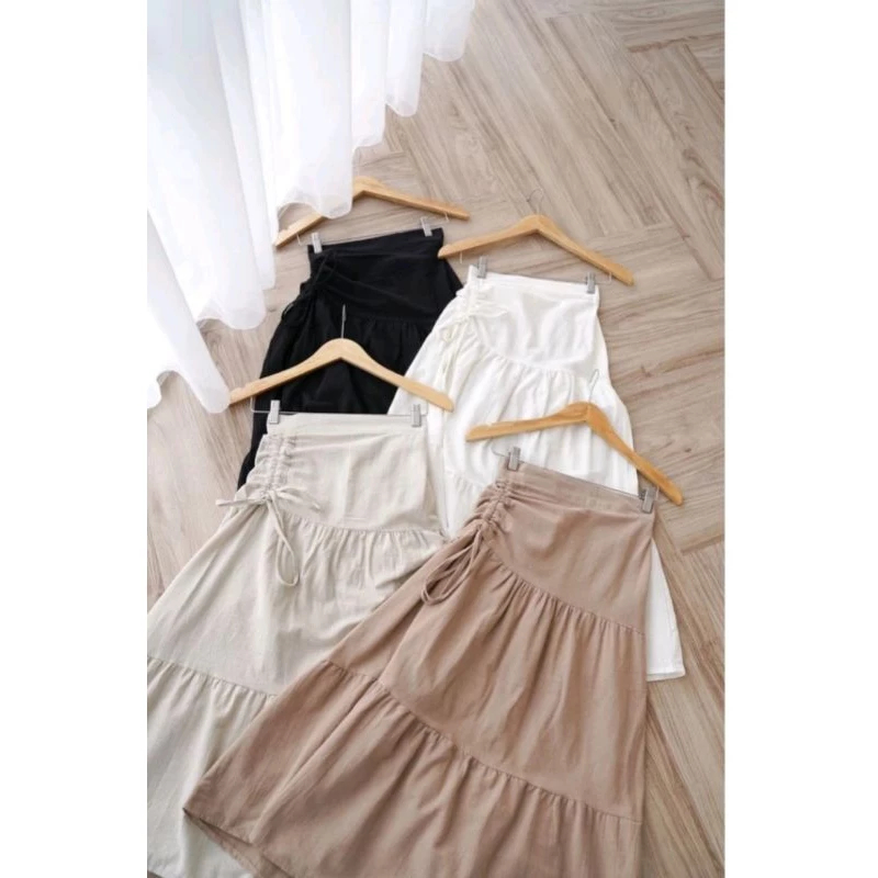 Jual Rok Kerut Catrina Wanita Bahan Crinkle Premium Rok Muslim /Rok ...