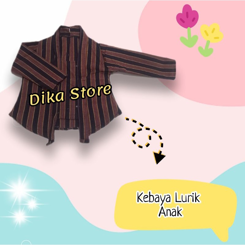 Jual kebaya lurik anak perempuan //baju adat anak perempuan //baju ...