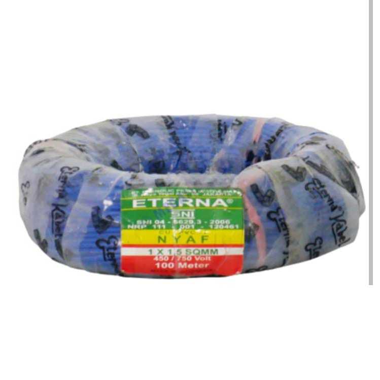 Jual Kabel Eterna NYAF 1x0,75 Roll 100 Meter Kabel Listrik 1 Kawat Tembaga Serabut 0.75mm ...