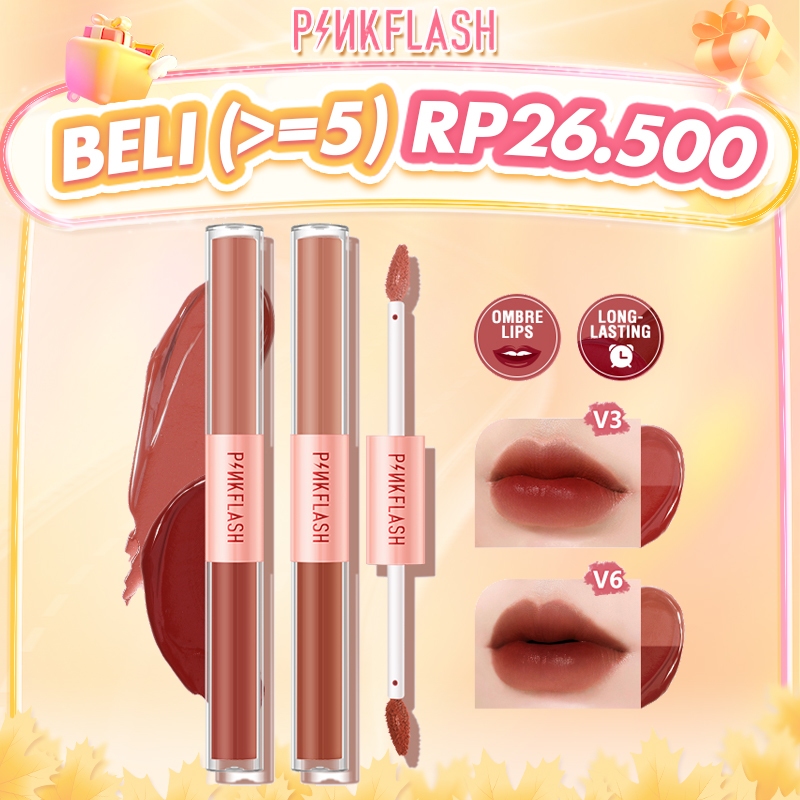 Jual Pinkflash 2 In 1 Misty Velvet Lip Tint Dual Ended Liquid Matte Lipstick Velvet Tint High