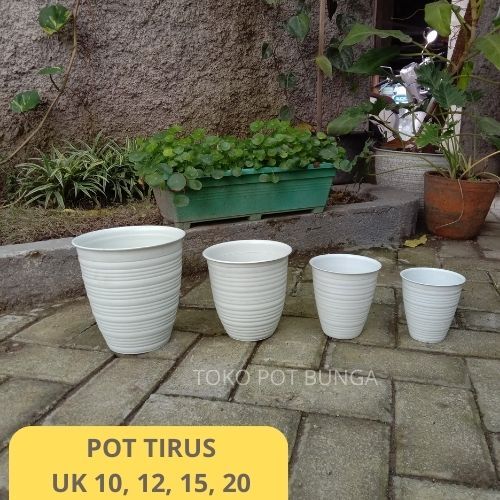 Jual Pot Bunga Plastik Tirus Kumbang Guci Ukuran 10,12,15, 20 Pot Bunga ...