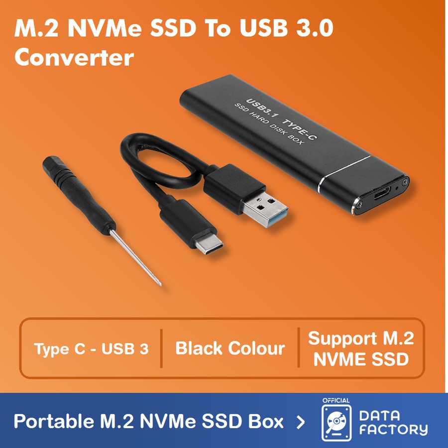 Jual Casing M.2 NVMe SSD Type C to USB 3 Adapter Portable Enclosure m2 ...