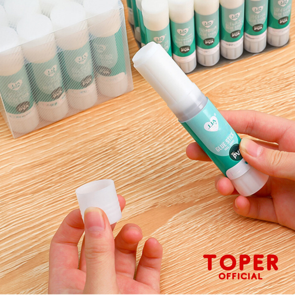 Jual TOPER Glue Stick Kertas Foto Lem Stik Batangan 10gr dan 23gr Tidak ...