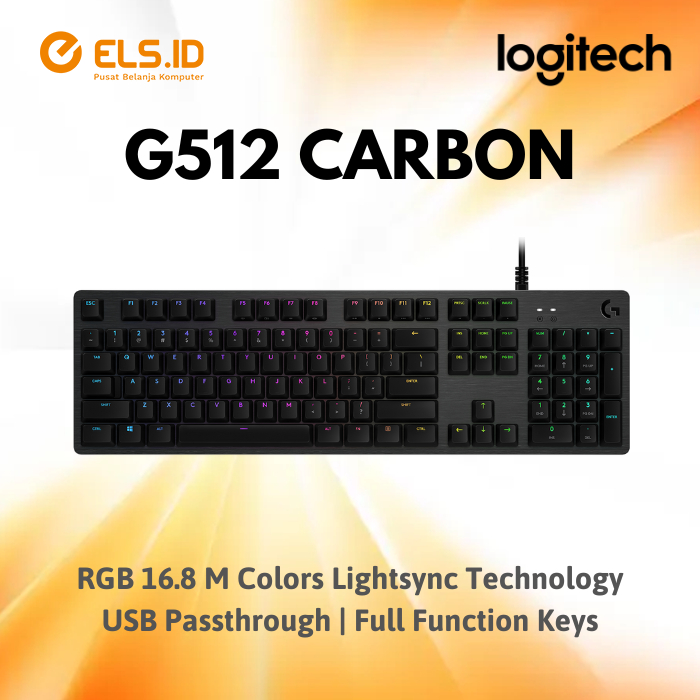 Jual Logitech G512 Keyboard Gaming Carbon RGB Mechanical | Shopee Indonesia