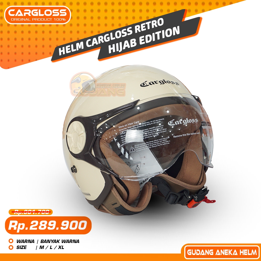 Jual Helm CARGLOSS Hijab Wanita Perempuan Dewasa Retro Original 100% ...