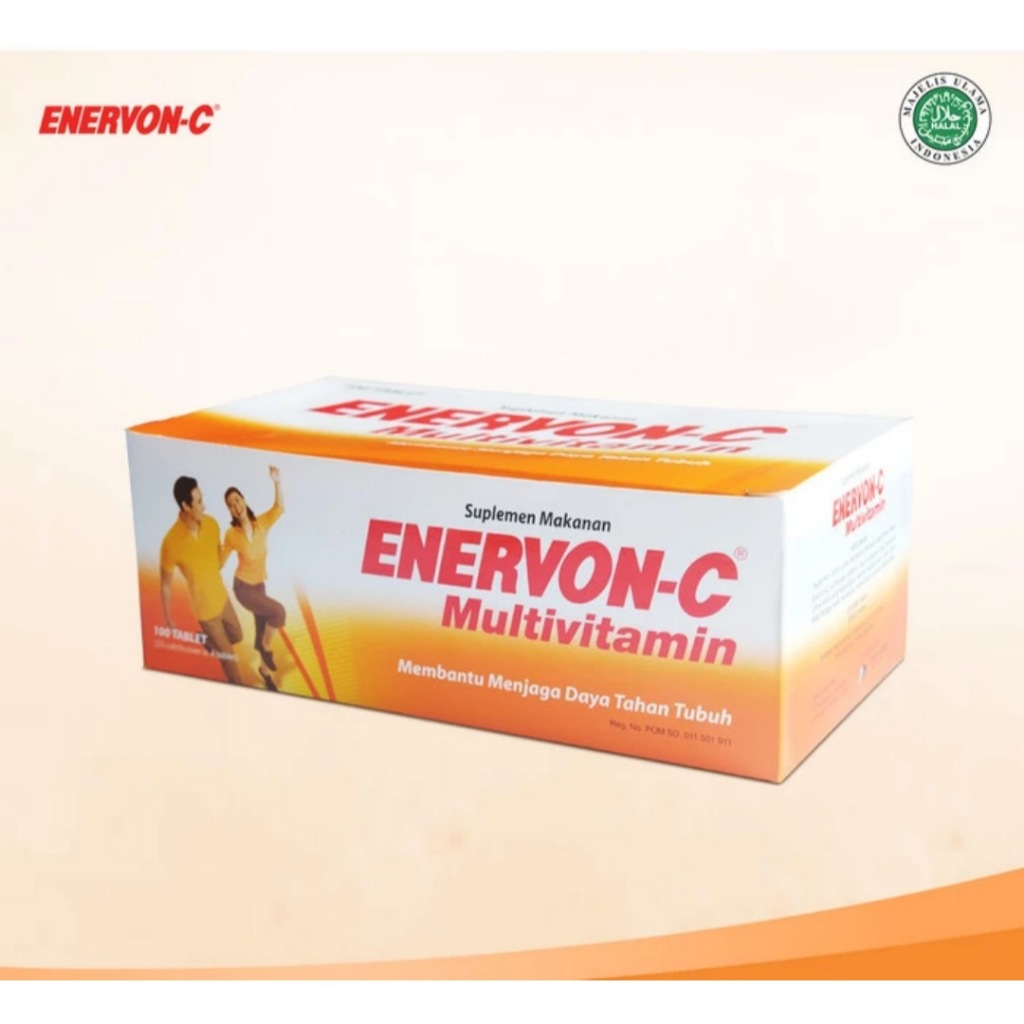 Jual Enervon C Multivitamin 1 Box 100 Tablet (25 Strips @ 4 Tablet ...