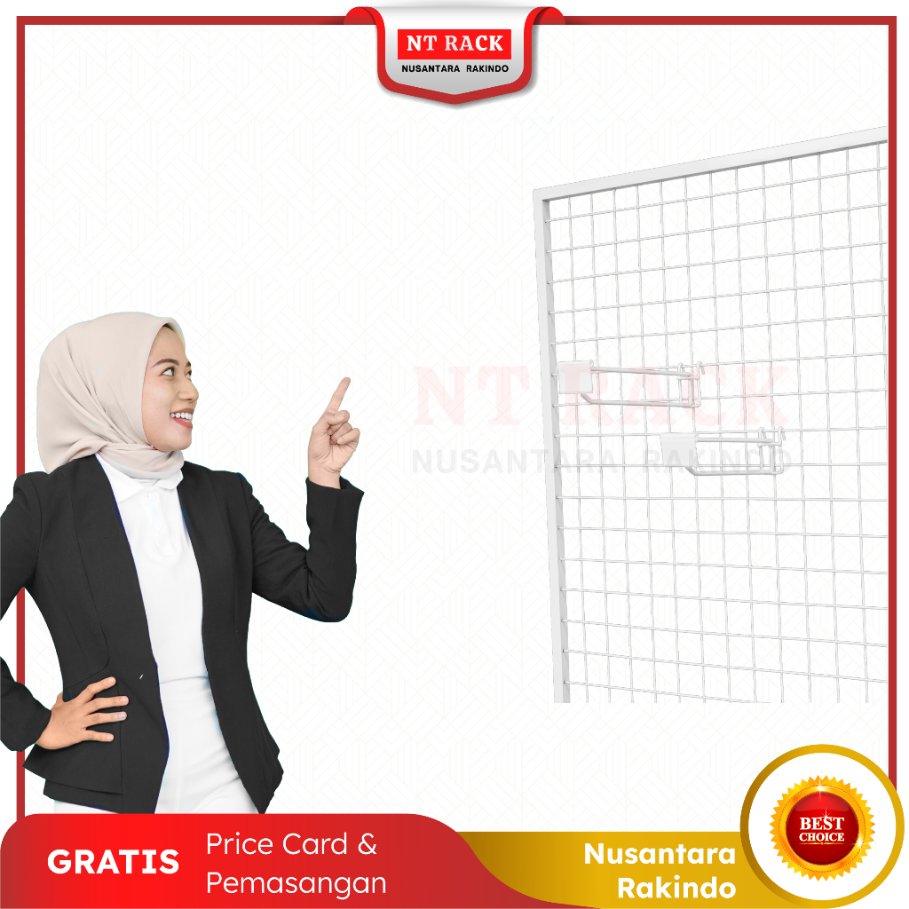 Jual Double Hook Gantungan Ram Display Rak Toko Minimarket (Termasuk ...