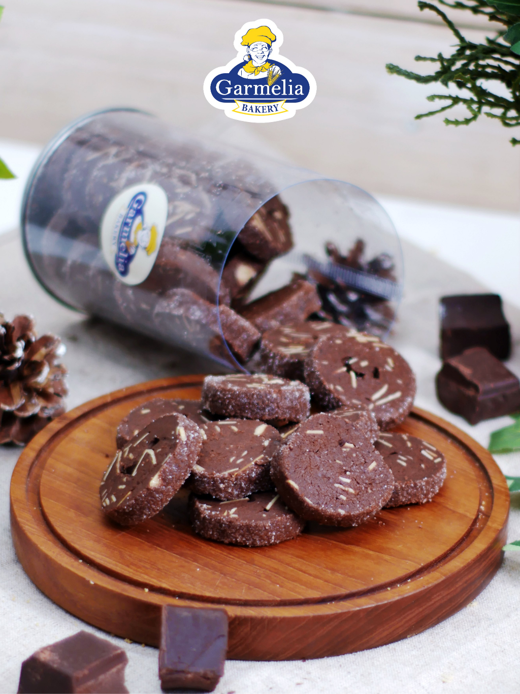 Jual Chocolate Almond Cookies - Garmelia Bakery | Shopee Indonesia
