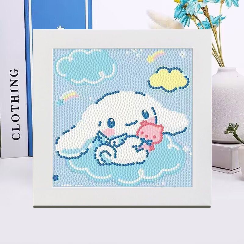 Jual Cinnamoroll DIY Diamond Painting Kit Frame Sanrio Full Set Sticker ...
