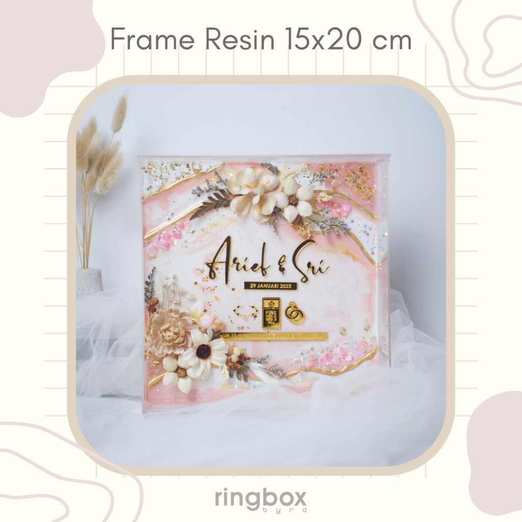 Jual MAHAR RESIN PRE ORDER / MAHAR RESIN 20X20 /MAHAR PERNIKAHAN RESIN ...
