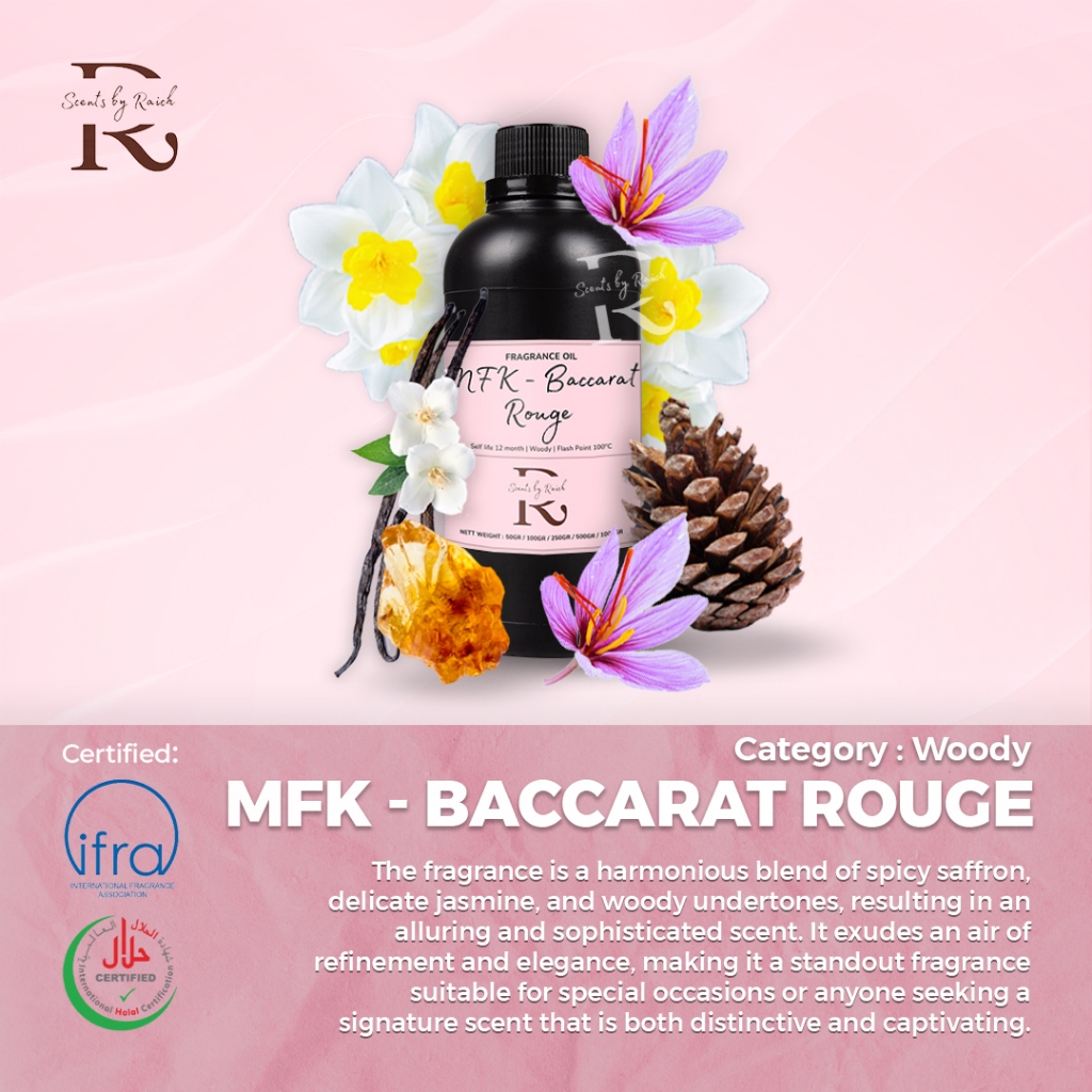 Jual PREMIUM 100gr MFK Baccarat Rouge 540 Fragrance Oil Reed Diffuser ...