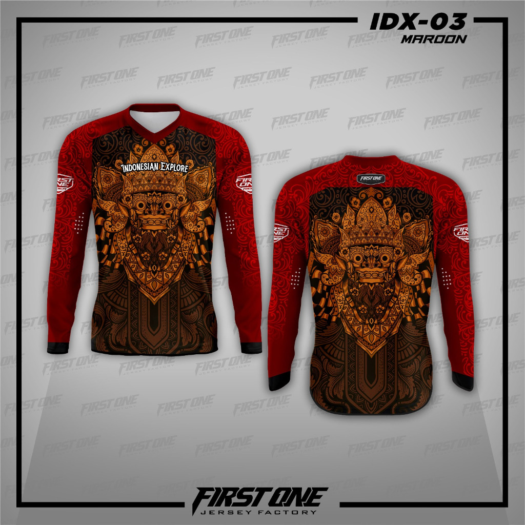 Jual IDX - 03 MAROON JERSEY INDONESIAN EXPLORE LENGAN PANJANG | Shopee ...