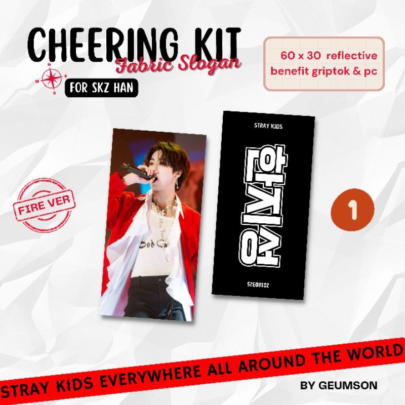 Jual STRAY KIDS CHEERING KIT SLOGAN SKZ KPOP HAND BANNER SLOGAN ...