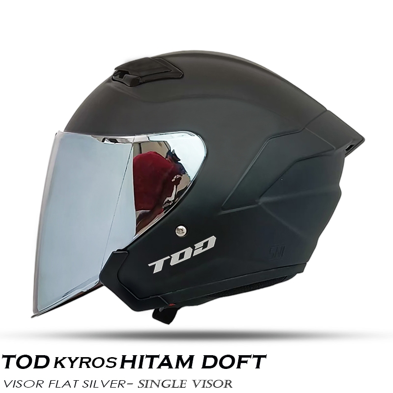 Jual HELM DEWASA HALF FACE TOD KYROS VISOR IRIDIUM UNTUK PRIA DAN ...