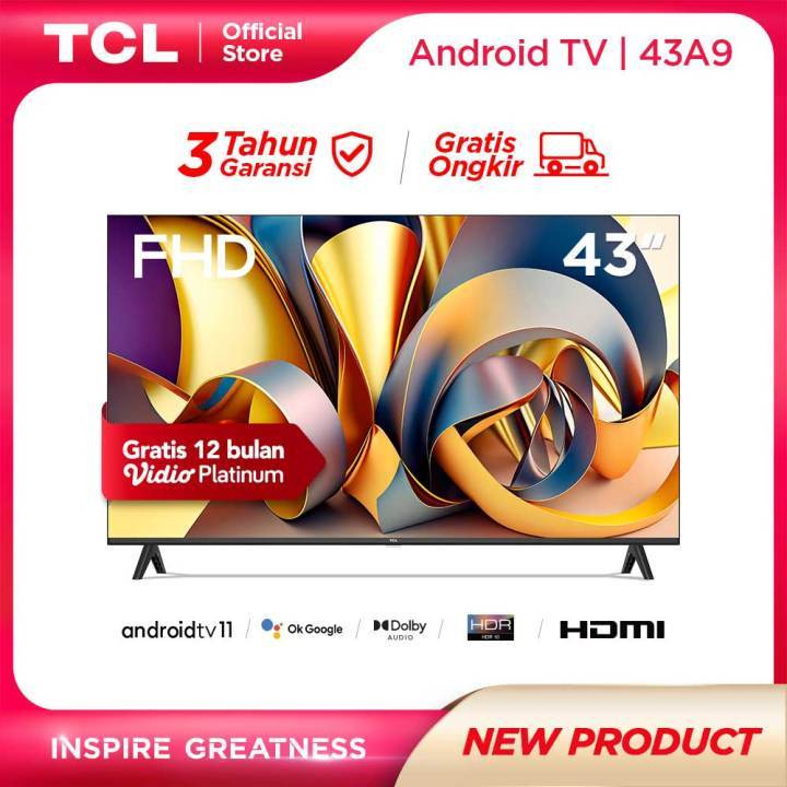 Jual TCL 43A9 Smart Android TV LED 40 Inch Full HD Digital DVB-T2 with ...