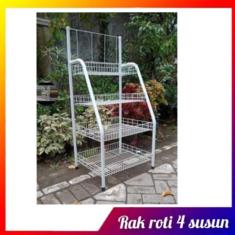 Jual Rak Roti Dengan Roda/Rak Serbaguna/Rak Roti chiki 4 susun , rak ...