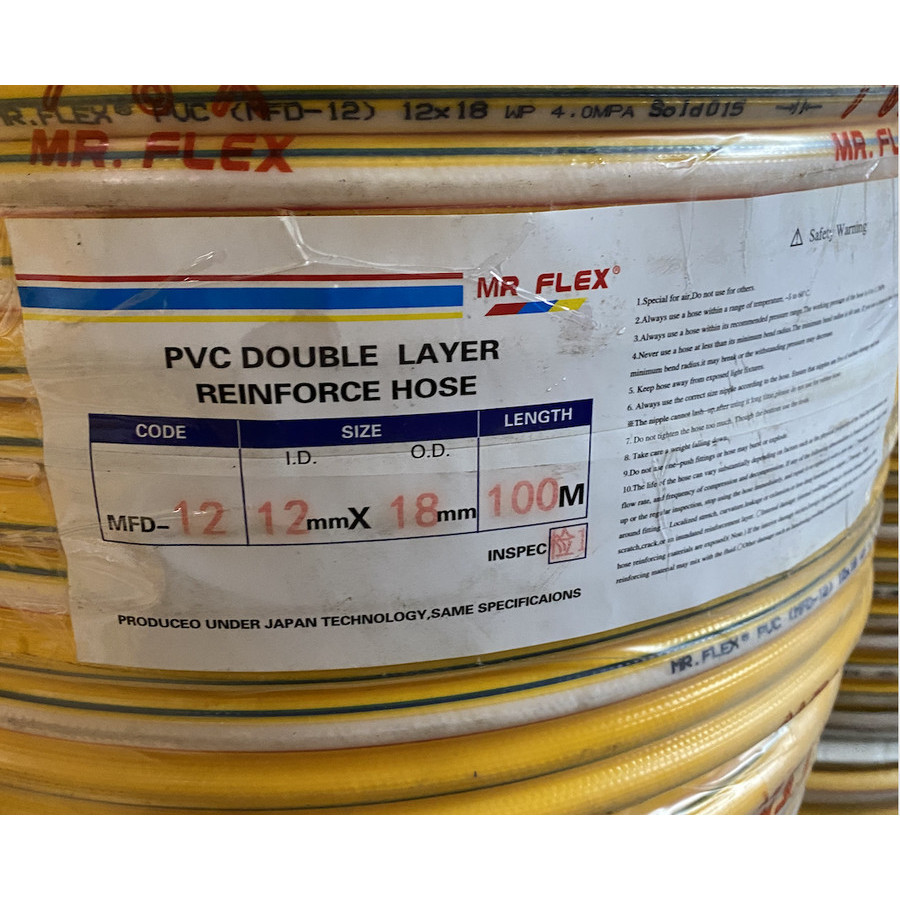 Jual ECERAN Selang Angin Mr Flex 1/2" / Selang Kompresor / Angin PVC 12x18 | Shopee Indonesia