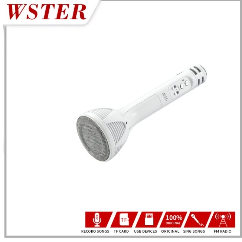 Jual WSTER Original Mic Karaoke microphone Bluetooth wireless WS-1698 | Shopee Indonesia