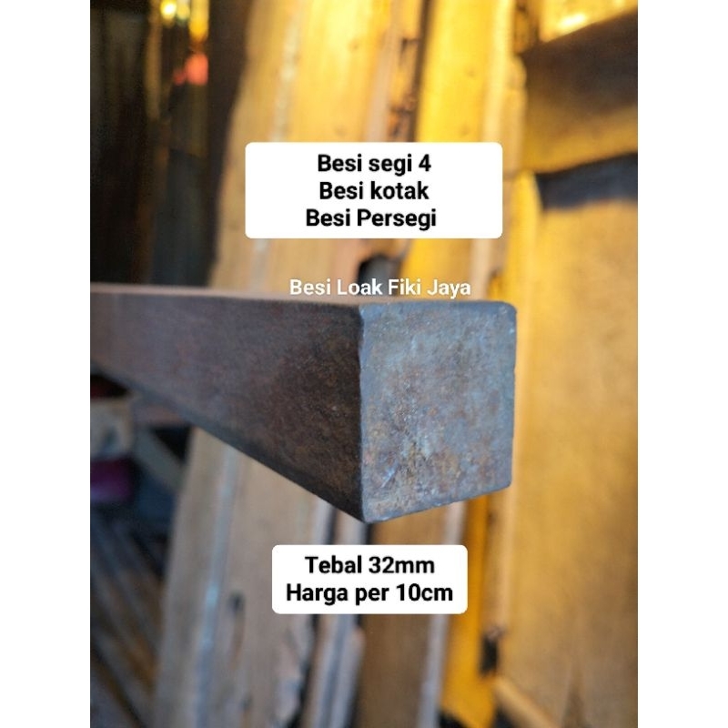 Jual Besi Segi 4/Besi Persegi/Besi Kotak Tebal 32mm Murah Berkualitas ...