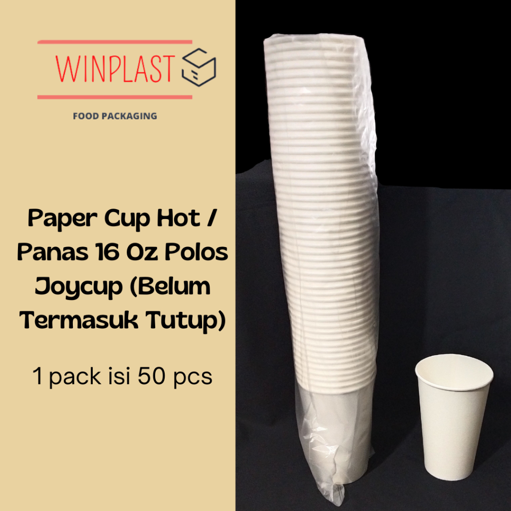 Jual Paper Cup / Gelas Kertas Polos 16 Oz Hot / Panas isi 50 pcs | Shopee Indonesia