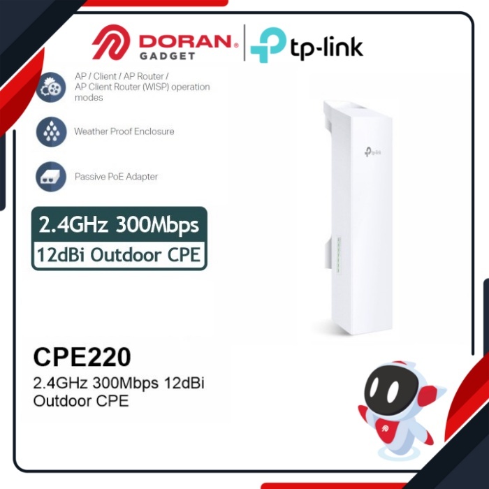 Jual TP-Link CPE220 Access Point Outdoor TP-LINK 2.4GHz 300Mbps CPE 220 ...