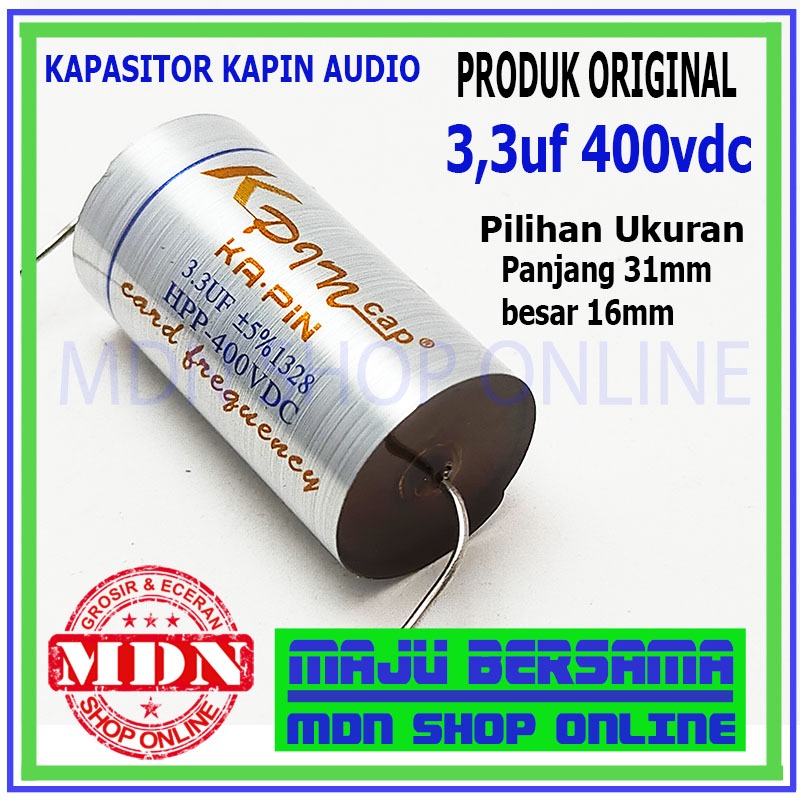 Jual Kapasitor Nonpolar Ka Pin 1uf 1,5uf 2,2uf 3,3uf 400v Dc - Ka-pin kapin | Shopee Indonesia
