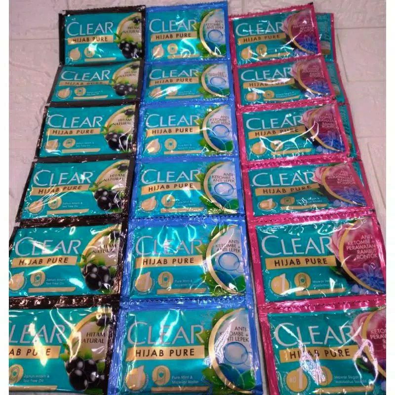 Jual CLEAR SHAMPO SACHET/kemasan rencengan 12pc | Shopee Indonesia