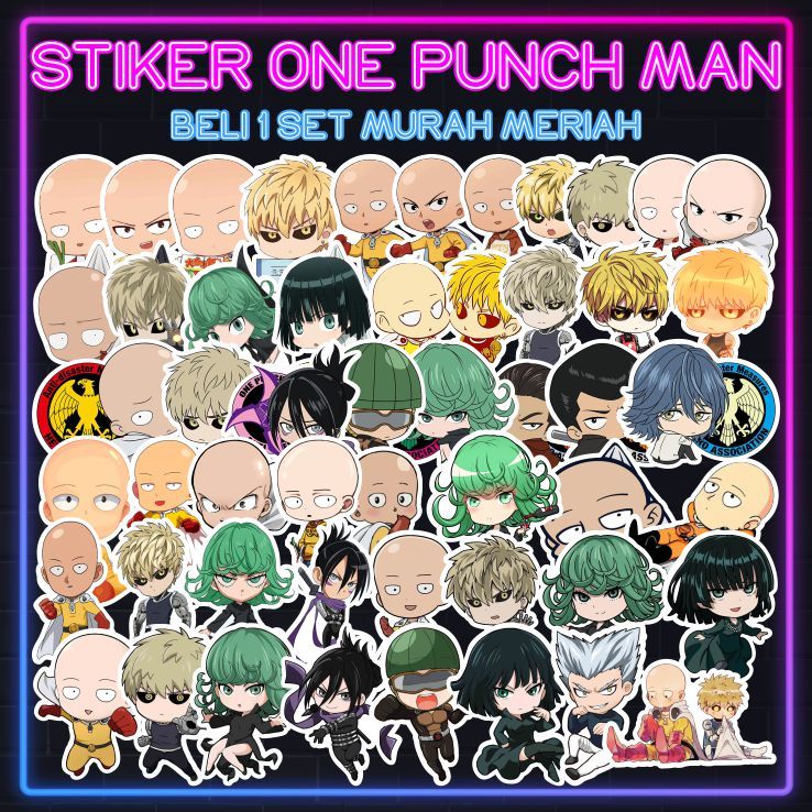 Jual [1 Set] Stiker One Punch Man Sticker Anime Murah Meriah - ddu-du ...
