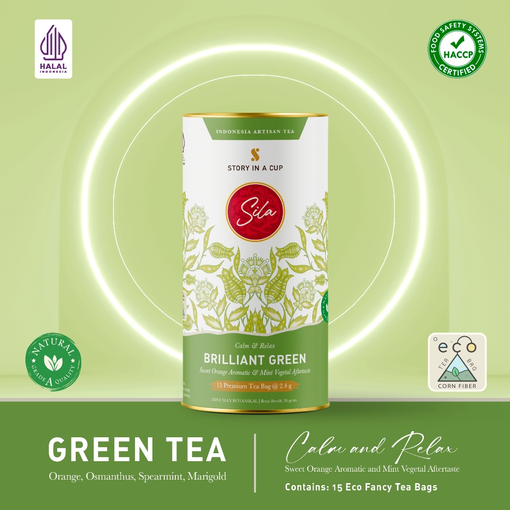 Jual Sila Artisan Tea | Brilliant Green Tea | Can. 2,4gr x 15 T-Bag ...