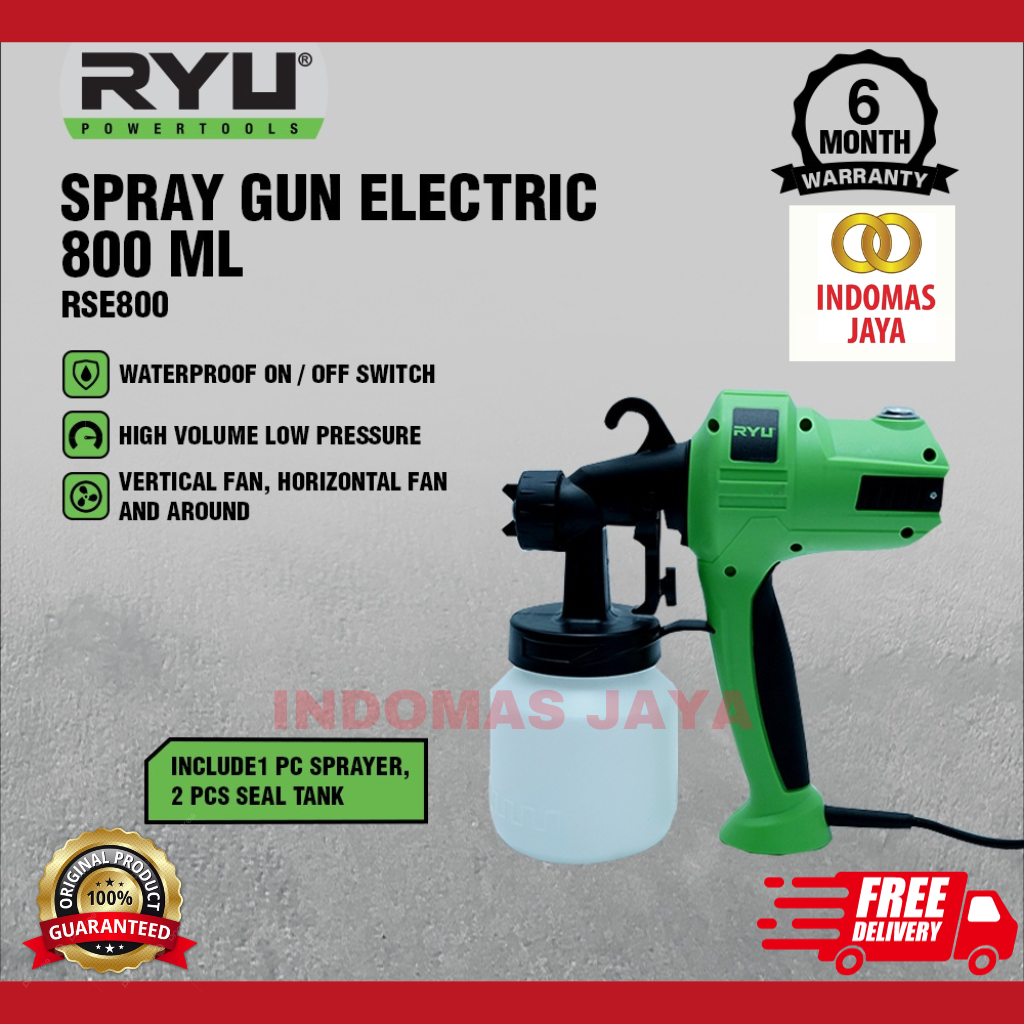 Jual Ryu spray gun electric 800 ml - semprotan cat tembok - perkakas ...