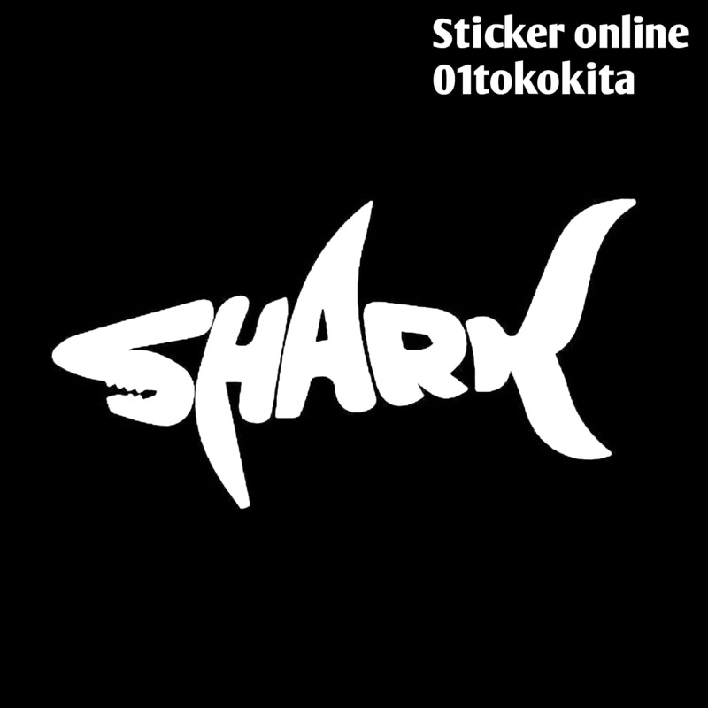 Jual Sticker cutting tulisan model mirip shark atau hiu variasi Stiker ...