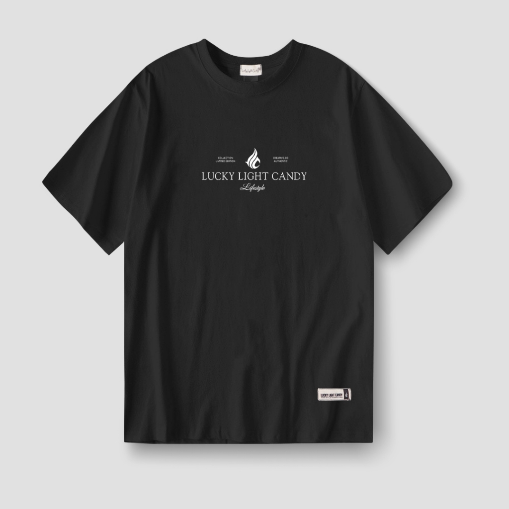 Jual Lucky Light Candy - Essentials Logo ( Black / T-Shirt ) | Shopee ...