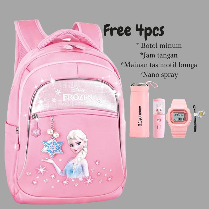 Jual Tas Ransel Sekolah Anak Perempuan Tk Sd Smp Motif Disney Frozen | Shopee Indonesia