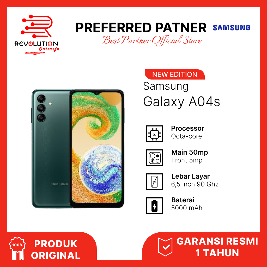 Jual Samsung Galaxy A04s 4GB/128GB, 50MP+PDAF with LED Flash + 5MP ...