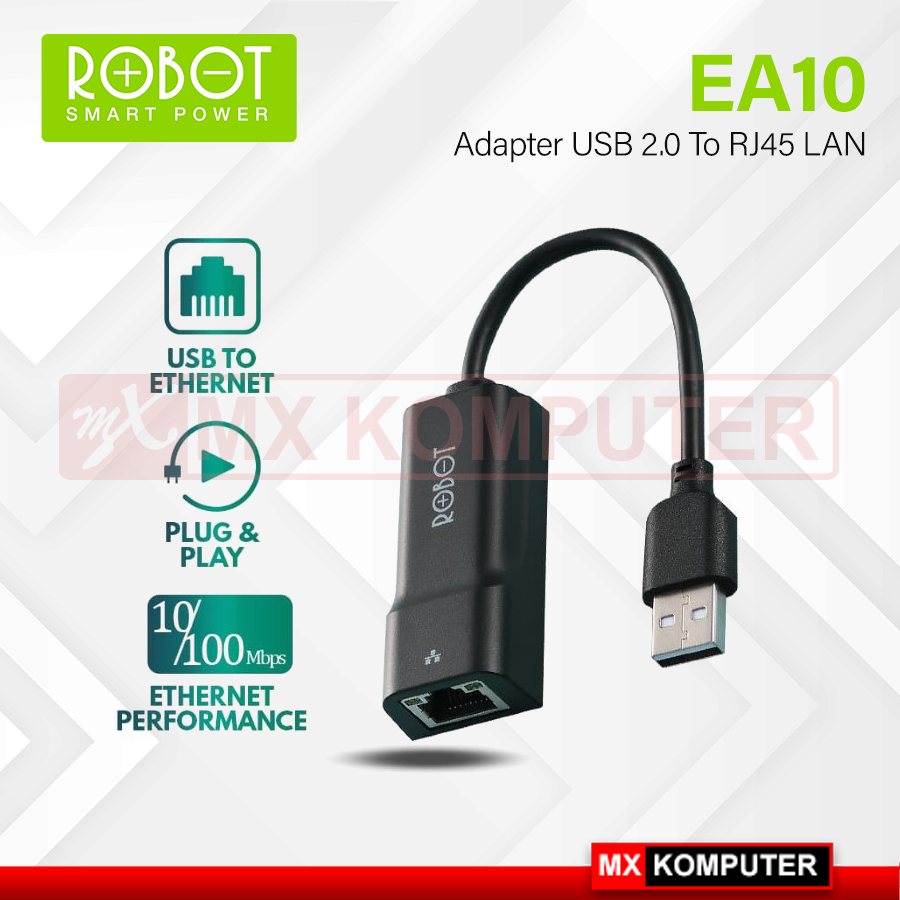 Jual ROBOT EA10 USB Ethernet Adapter USB 2.0 to 10/100 Network LAN ...