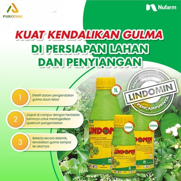 Jual Obat Rumput Padi Herbisida Selektif Lindomin 865 SL 400 ML ...