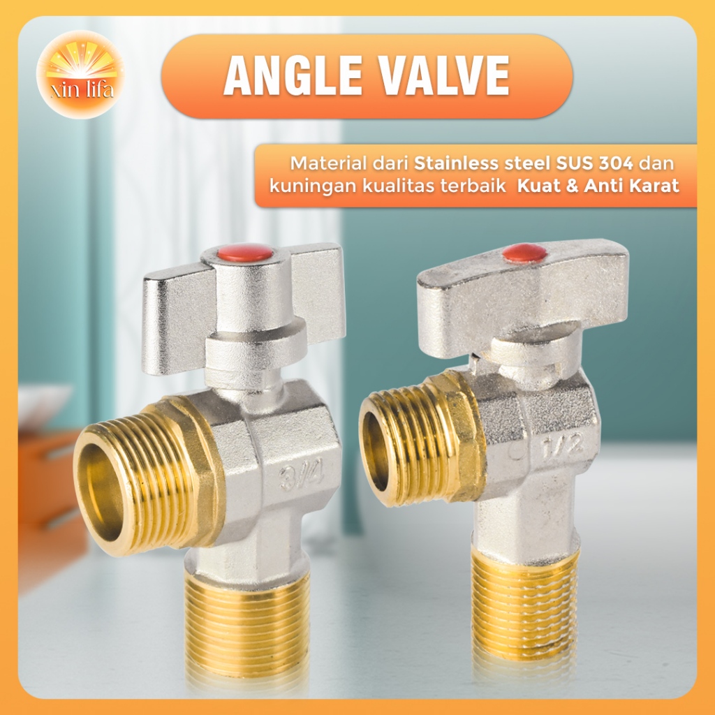 Jual Stop kran angle valve - stop kran kuningan - keran buka tutup | Shopee Indonesia