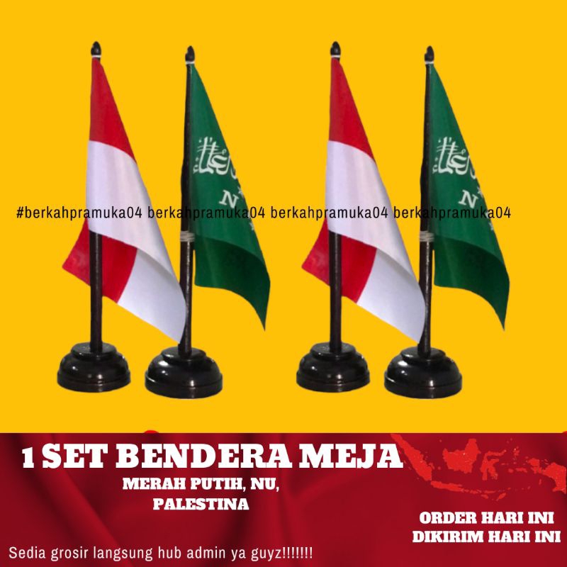 Jual Bendera Meja + Tiang / Bendera Meja Indonesia / 1 Set Bendera meja ...