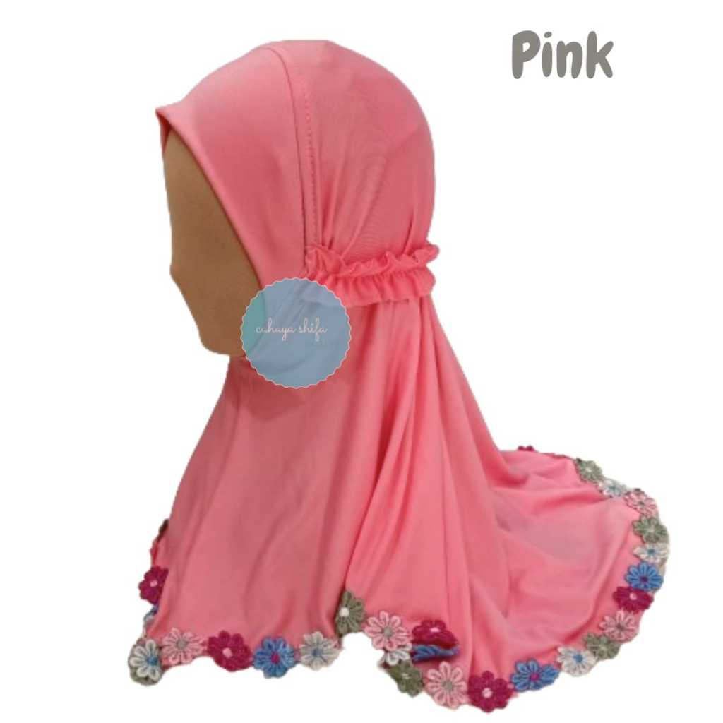 Jual jilbab renda bunga anak 0-3 tahun lucuu | Shopee Indonesia