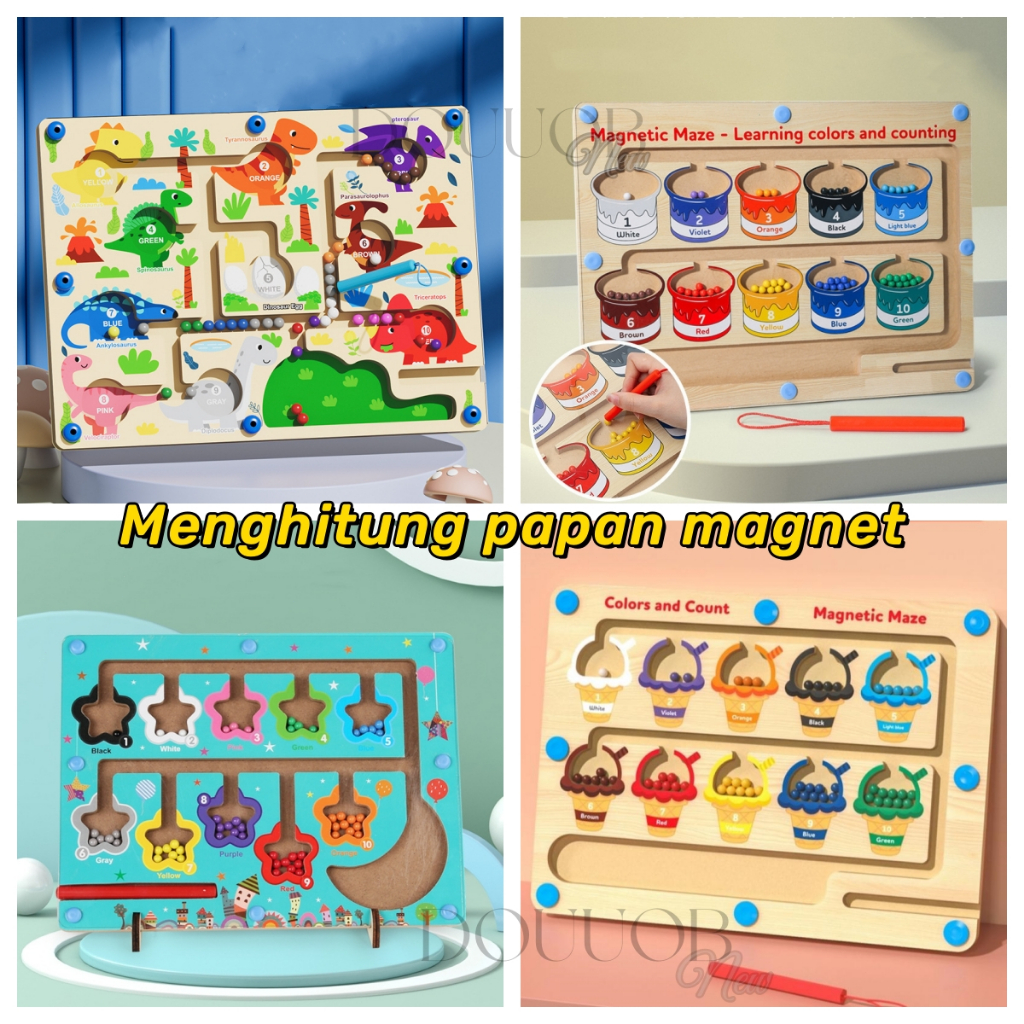 Jual Mainan Edukasi Papan Magnetik Berhitung Magnetic mazes game Mainan ...