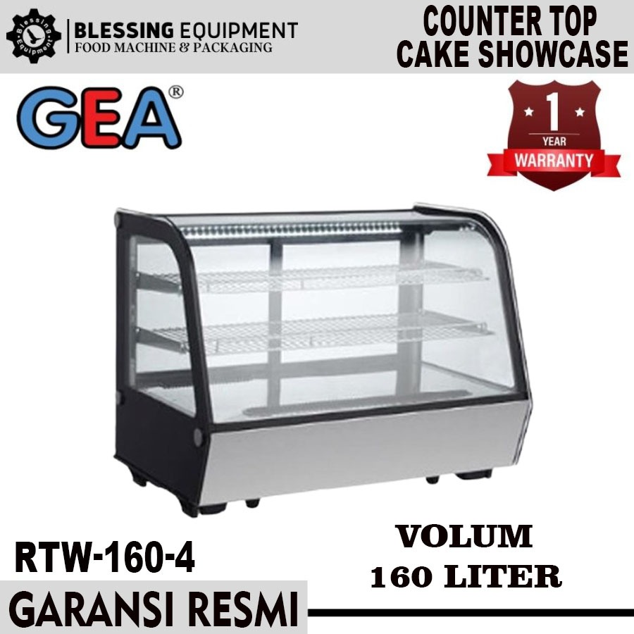 Jual RTW-160L-4 GEA RTW 160L 4 Counter Top Cake Showcase / Cake Display ...