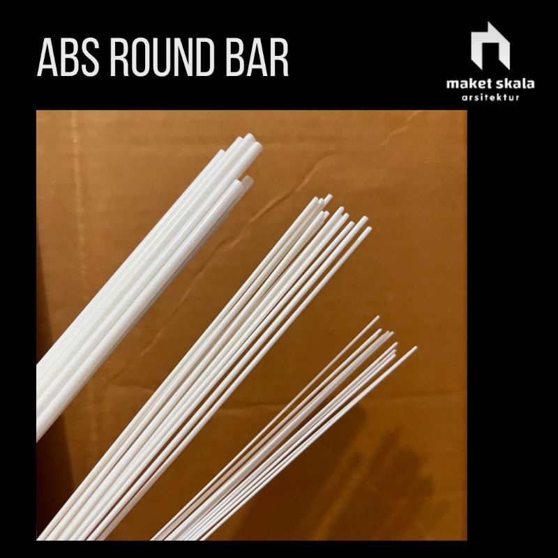 Jual ABS Bulat Penuh / ABS Round Bar Rod / Stick Plastik Padat / Stick ...